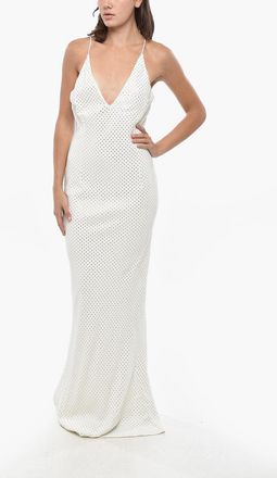 Alessandra Rich Slipkleid CADY mit All-Over-Kristallen Alessandra Rich