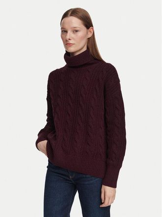 Barbour Rollkragenpullover Agatha LKN1803RE91 Violett Relaxed Fit