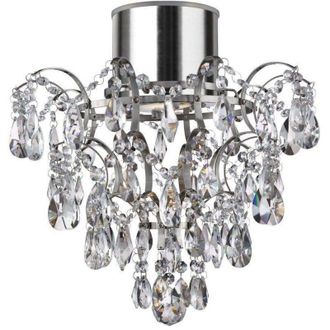 Searchlight Bathroom - Lustre de salle de bain &agrave; 1 lumi&egrave;re, chrome, cristaux K5 IP44, GU10 - Searchlight
