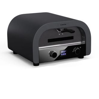 Klarstein Pizzaofen mit Dual-Heizelement oben & unten fur Innen- & Au&szlig;enbereich, 13 Zoll, 2,2 kW - bis zu 500 &deg;c, mit Digitaldisplay & Zeit- &