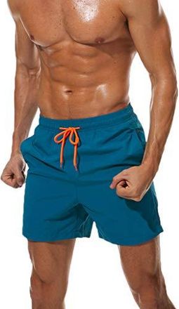 Generic Short d&eacute;t&eacute; pour homme - Short de plage pour homme - Pour la course &agrave; pied, le surf, le sport - Grande taille - Pantalon de vacances respirant, bleu ma