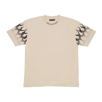 Vision Of Super Flames Tee Herren T-Shirt - - Tops - Herren - Beige - XL