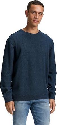 Tom Tailor 1047570 Pull-Over, 38772-Real Teal Navy Twotone, 3XL Homme