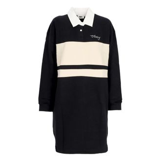 Obey Digitales Schwarzes Rugby Kleid Langarm - - Dresses - Damen - Schwarzk - S