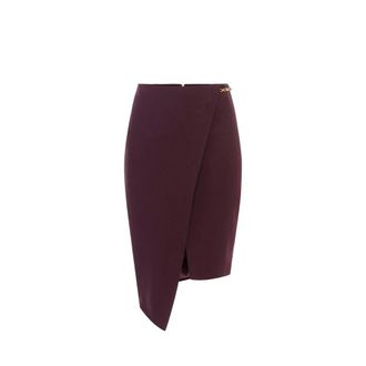 Elisabetta Franchi Cr&ecirc;pe Bleistiftrock mit Schmuckdetail - - Skirts - Damen - Rot - L