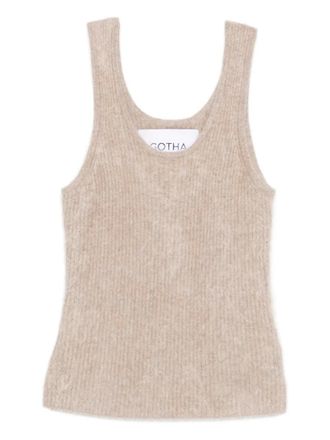 Gotha Top mit geb&uuml;rstetem Finish - Nude