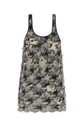 Diesel Womens Mini Dress Multicolor Cotton Nylon Polyester