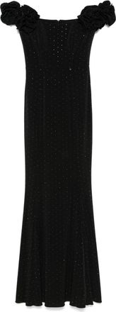 Nissa Verziertes Maxikleid - Schwarz