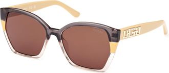 Guess Unisex GU7912 Sonnenbrille, Yellow/Other, 55