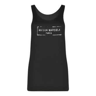 Maison Margiela Logo Tank Top - - Tops - Damen - Schwarzk - S