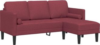vidaXL Sofa Set Weinrot 173 x 131 x 67 cm Stoff Vidaxl