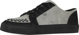 T.U.K. Ribbed Sole Sneaker - Modeschuhe f&uuml;r M&auml;nner und Frauen - Skate, Punk, Rock und Gothic Style aus Leder, Wildleder und Canvas- Farbe Taupe Black Suede -
