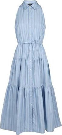 Ralph Lauren Robe longue ray&eacute; en coton