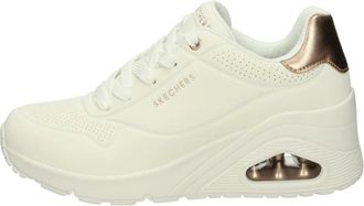 Skechers Femme, Chaussures, Blanc, Taille: 37 EU Baskets compens&eacute;es tendance m&eacute;tallis&eacute;es