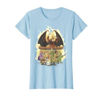 Dungeons & Dragons Group Shot Flame Portrait T-Shirt