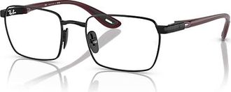 Ray-Ban Rb6507m Optics Scuderia Ferrari Collection Dunkelrot Fassung Klar Glas Polarisiert 54-20