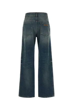 Miu Miu Womens Denim Jeans Bleu Exterior: Cotton