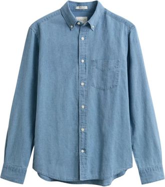 GANT Homme, Chemises, Bleu, Taille: 2XL Chemise en jean