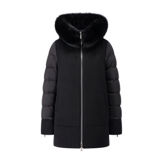 Moorer Mantel Fresia mit Pelz-Besatz