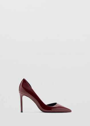 Mango Chaussures vernies talon asym&eacute;trique bordeaux - Femme - 35 - MANGO
