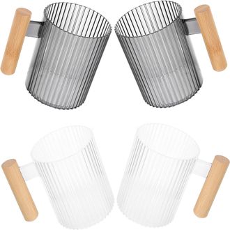 TOPBATHY 4stücke Kunststoff Zahnbürstenbecher Badbecher Mehrzweckpinselbecher Waschbecher Für Küche Und Bad