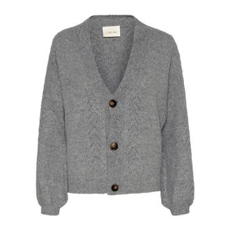 Cream Strickjacke Asphalt Melange - - Knitwear - Damen - Grau - S/M
