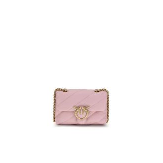 Pinko Pinko, Femme, Sacs, Rose, Taille: ONE Size Bos Taurus Shoulder Bag