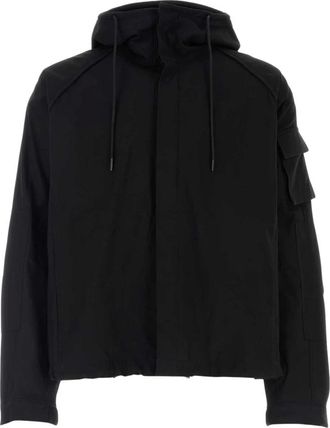 Juun.J Homme, Sport, Noir, Taille: M Veste Chemise &agrave; Capuche avec Cordon de Serrage
