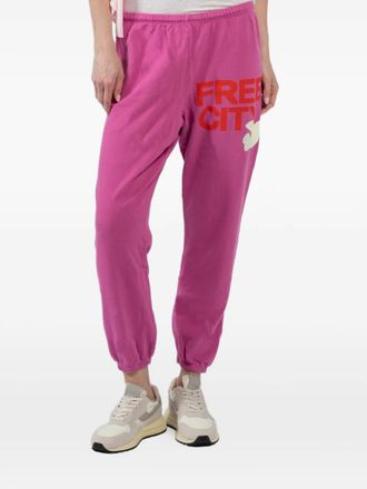 Freecity logo-print track pants - Rosa