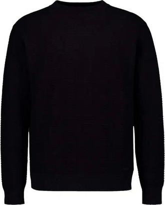 HUGO BOSS Herren Pullover schwarz Baumwolle unifarben