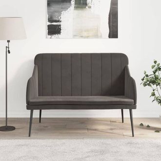vidaXL Sitzbank Dunkelgrau 110x76x80 cm Samt vidaXL