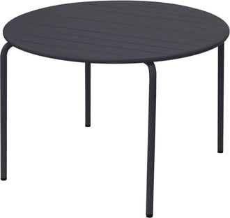 M&S Collection M&s - Table de jardin ronde 110x74 cm en m&eacute;tal gris - baca