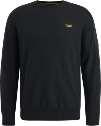 PME Legend Pull &agrave; col rond pour homme, col rond, coupe droite, Black 999, XL