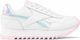 Reebok Mädchen Royal Cl Jog Platform Sneaker, Ftwwht Pnkglw Porpnk, 30.5 EU