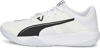 Puma Unisex Eliminate Pro II Hallen-Sportschuhe Hallenturnschuh, White-Black-Nitro Blue, 42.5 EU