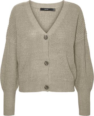 Vero Moda Damen VMLEA LS V-Neck Cuff Cardigan NOOS 10273853, Laurel Oak, S