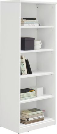 Xora Regal, Weiß, Holzwerkstoff, 4 Fächer, 55x148x36 cm, Typenauswahl, Beimöbel erhältlich, Wohnzimmer, Regale, Bücherregale