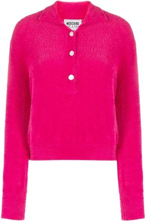 Moschino Femme, Pulls, Rose, Taille: 40 FR V-neck Tricots