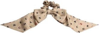 Chanel Pre-owned Silk Scrunchie - Femme - Pre-owned - Beige - Taille: ONE Size