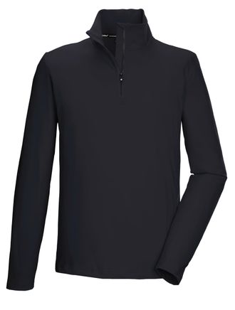Killtec Herren Funktionsshirt/Fleeceshirt mit Stehkragen und Rei&szlig;verschluss KSW 71 MN FLX SHRT, schwarz blau, M, 43465-000