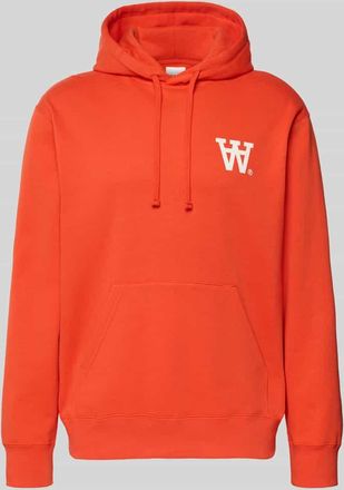 Wood Wood Hoodie mit Logo-Print und K&auml;nguru-Tasche