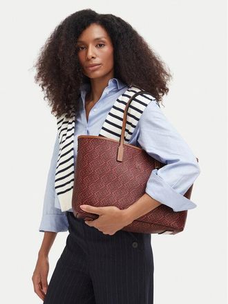 Tommy Hilfiger Handtasche Th Monoplay Tote Le AW0AW17416 Dunkelrot