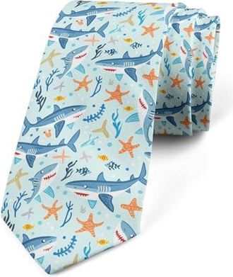 Generic Cravate Pour Hommes Orange Clair Bleu Confortable Men Tie Fine Cravate Pour L&Eacute;cole Travail Mariage