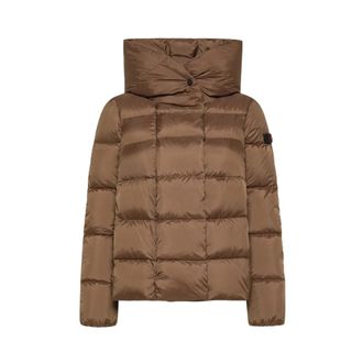 Peuterey Braune Daunenjacke f&uuml;r Frauen - - Jackets - Damen - Braun - S