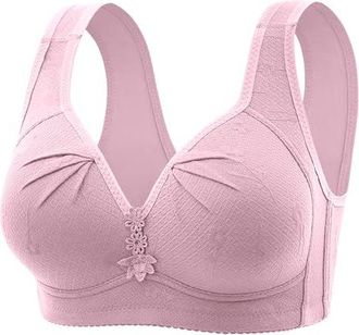 Generic Soutien-gorge 2026 pour femme, grande taille, fin, sans armatures, push-up confortable, respirant, d&eacute;bardeur, rose clair, 70