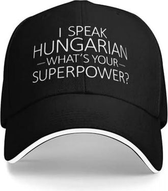 Generic Chapeau dHomme, Parlez Hongrois Hongrois Casquettes l&eacute;g&egrave;res pour Hommes Casquettes d&eacute;t&eacute; Casquettes d&eacute;t&eacute;