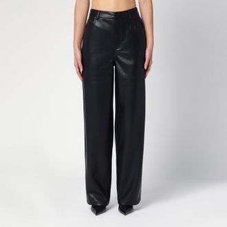 Rotate Black faux leather trousers