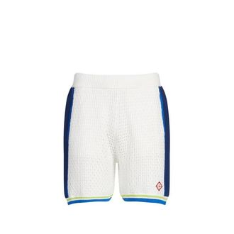 Casablanca Short droit en maille de coton m&eacute;lang&eacute;