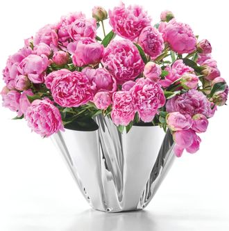 Philippi Margeaux Vase - Edelstahlvase von Hand gefaltet - ideal f&uuml;r Tulpen, Rosen, Dekoobjekt (XL (H&ouml;he 25 cm - Umfang 37 cm))