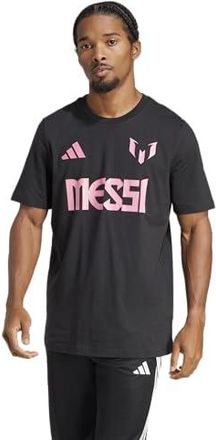 adidas Messi Nom & Numéro Graphique T-shirt pour homme Nom et numéro Graphique T-shirt Messi, Noir, L